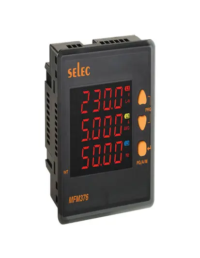 Selec LED Multifunction High-Performance Power Meter MFM376-C-CE with ...