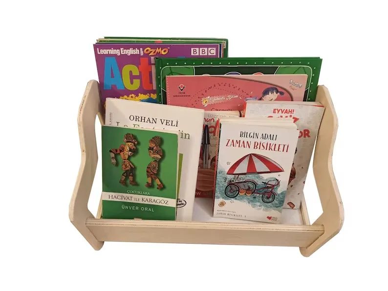 Preschool Wooden Open Book Rack Shelf Bookshelf Stand Book Shelf For ...