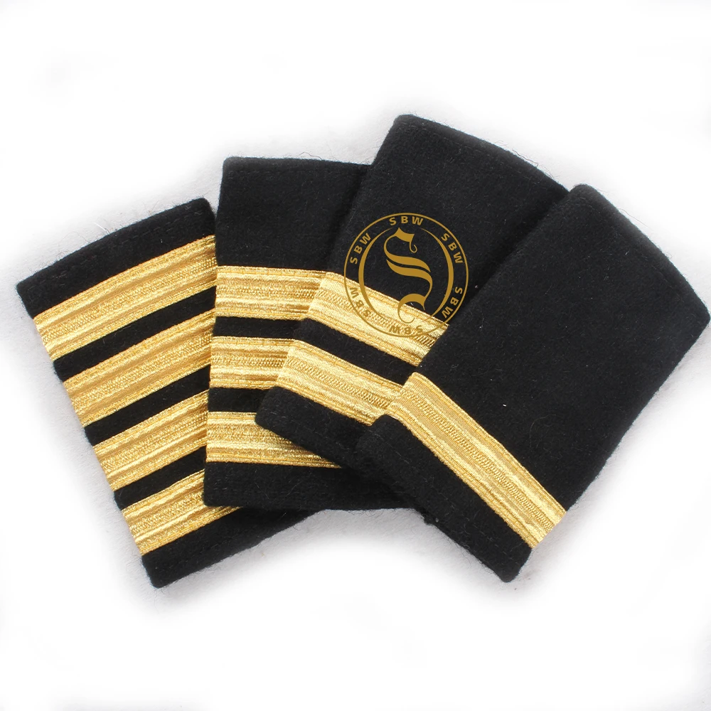 High Quality Aviation Epaulette Pilot Uniform Epaulets Shoulder Boards ...