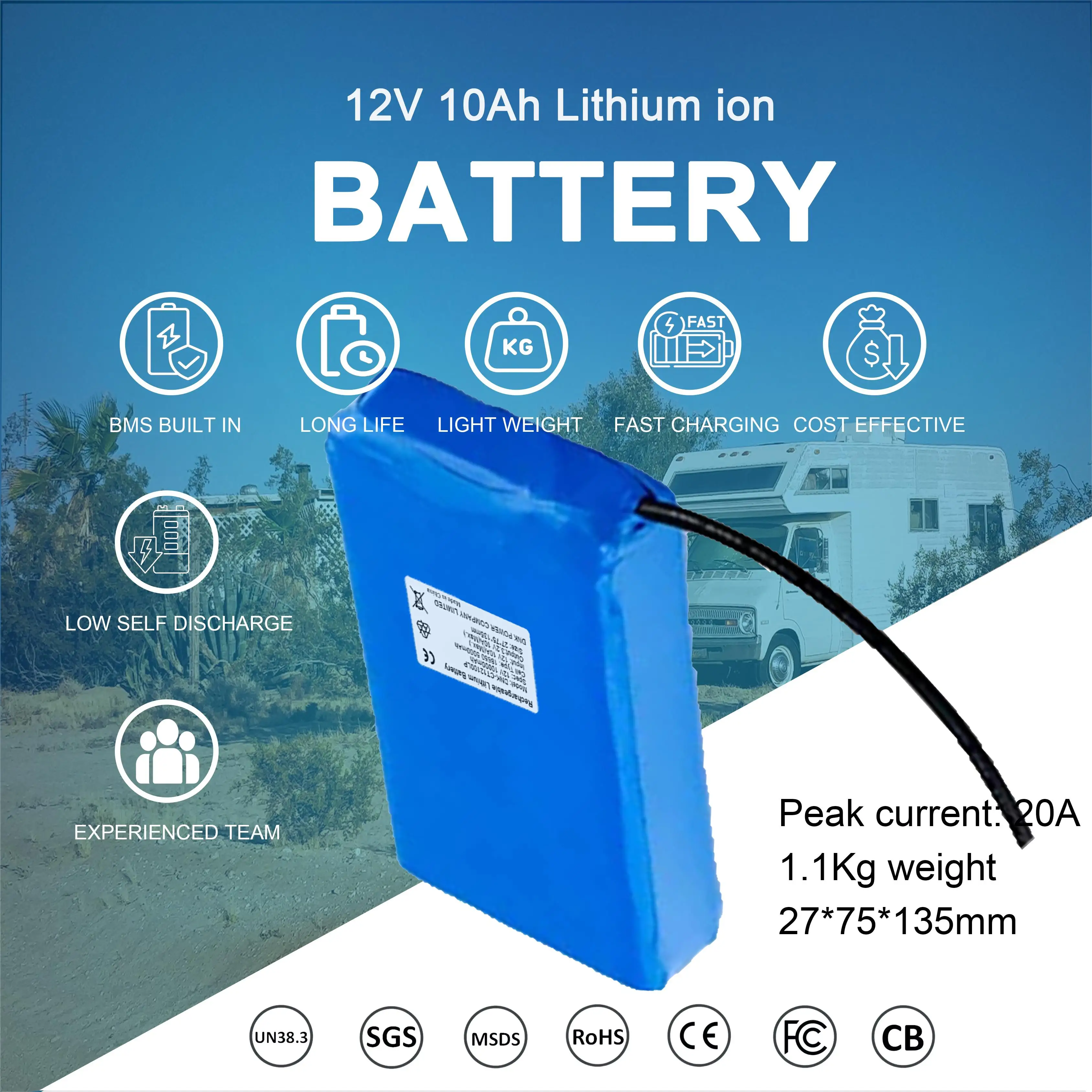 定制锂离子电池12v 10ah功率120wh电池组，带蓝色聚氯乙烯套管，用于太阳能电池 - Buy 可充电电池锂离子电池太阳能电池 Product on Alibaba.com