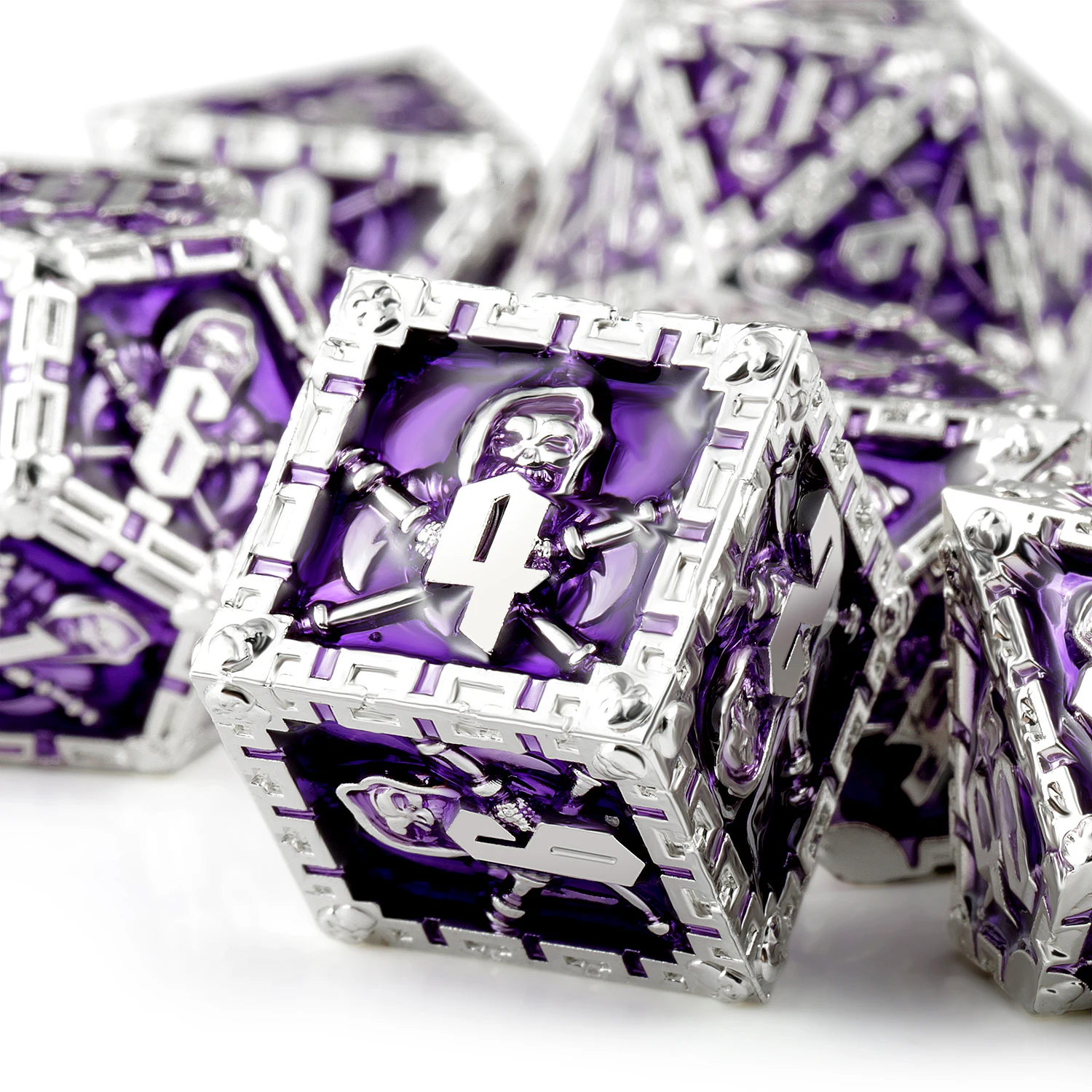 Free Sample DND Metal Dice Set - Custom Reaper D6 D8 D10 D12 D20