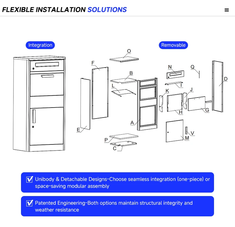 Outdoor Parcel Delivery Letterbox Elegant Mailboxes for Convenient ...