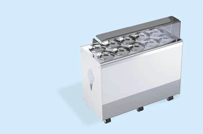 Traditional Italian Style Pozzetti Gelato Ice Cream Display Freezer