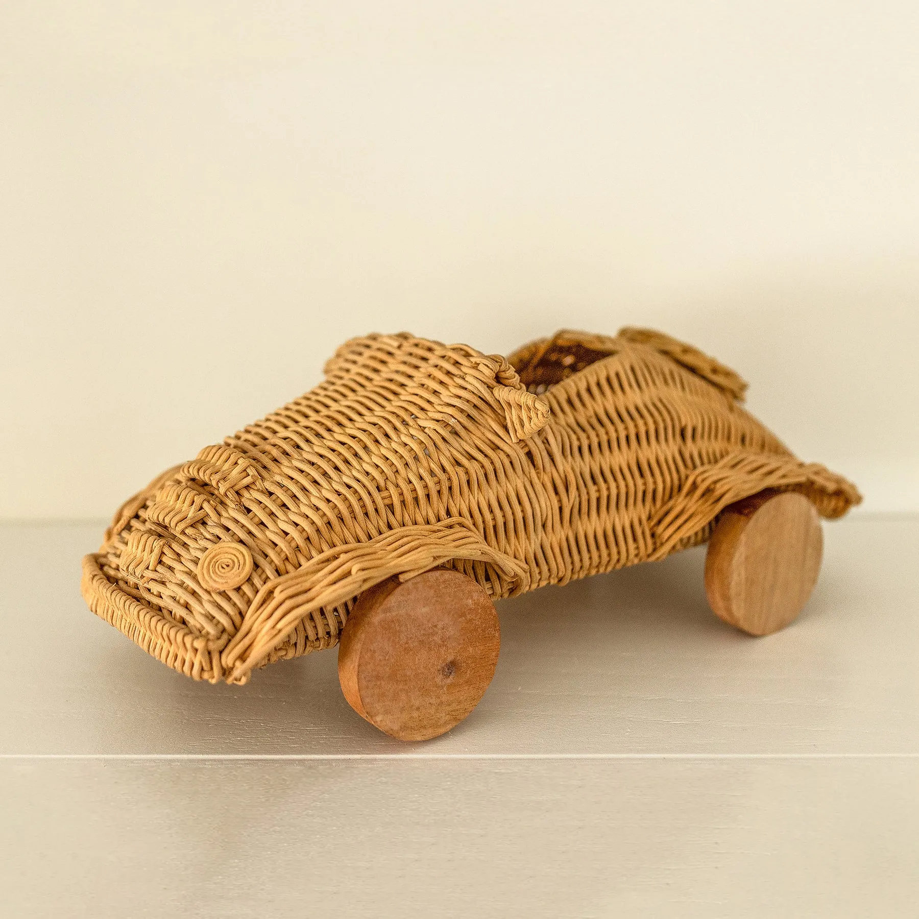 Modern Small Mini Model Natural Rattan Car Toy for Kids Top Selling ...