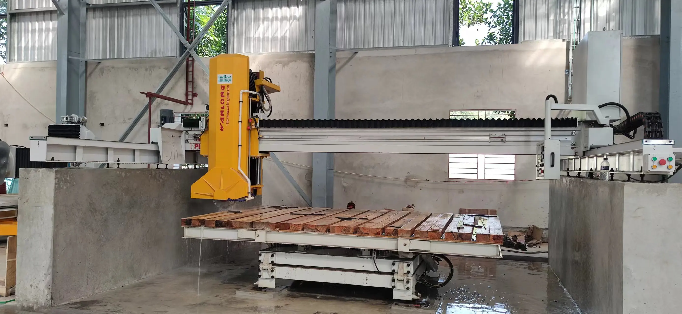 Granite Marble Kitchen Countertop Bridge Saw Cutting Machines Wanlong ...