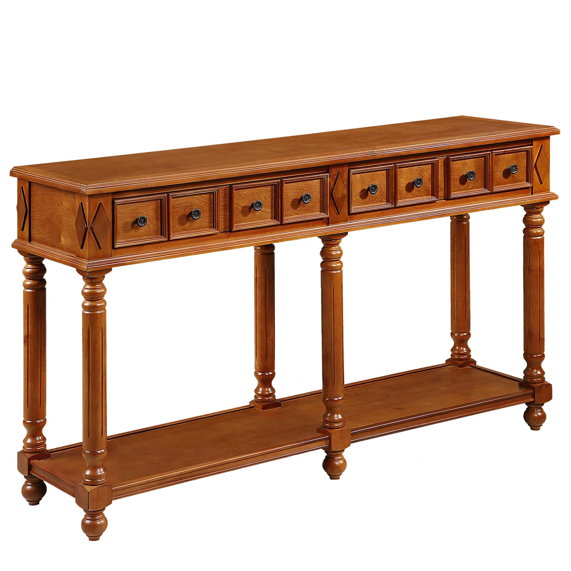 Elegant Rectangular Console Table: Storage,Drawers,Shelf - Ideal For ...