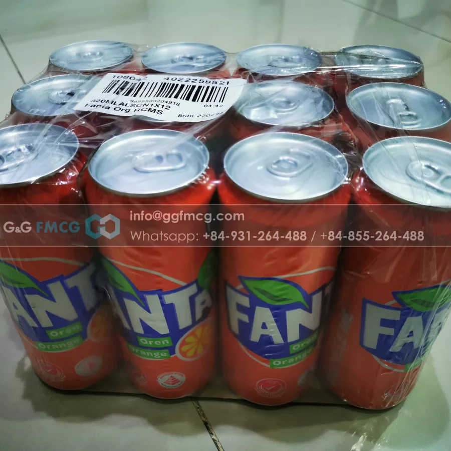 Best Soft Drink for Fanta Orange 320ml Can Premium Puree for Hydration ...