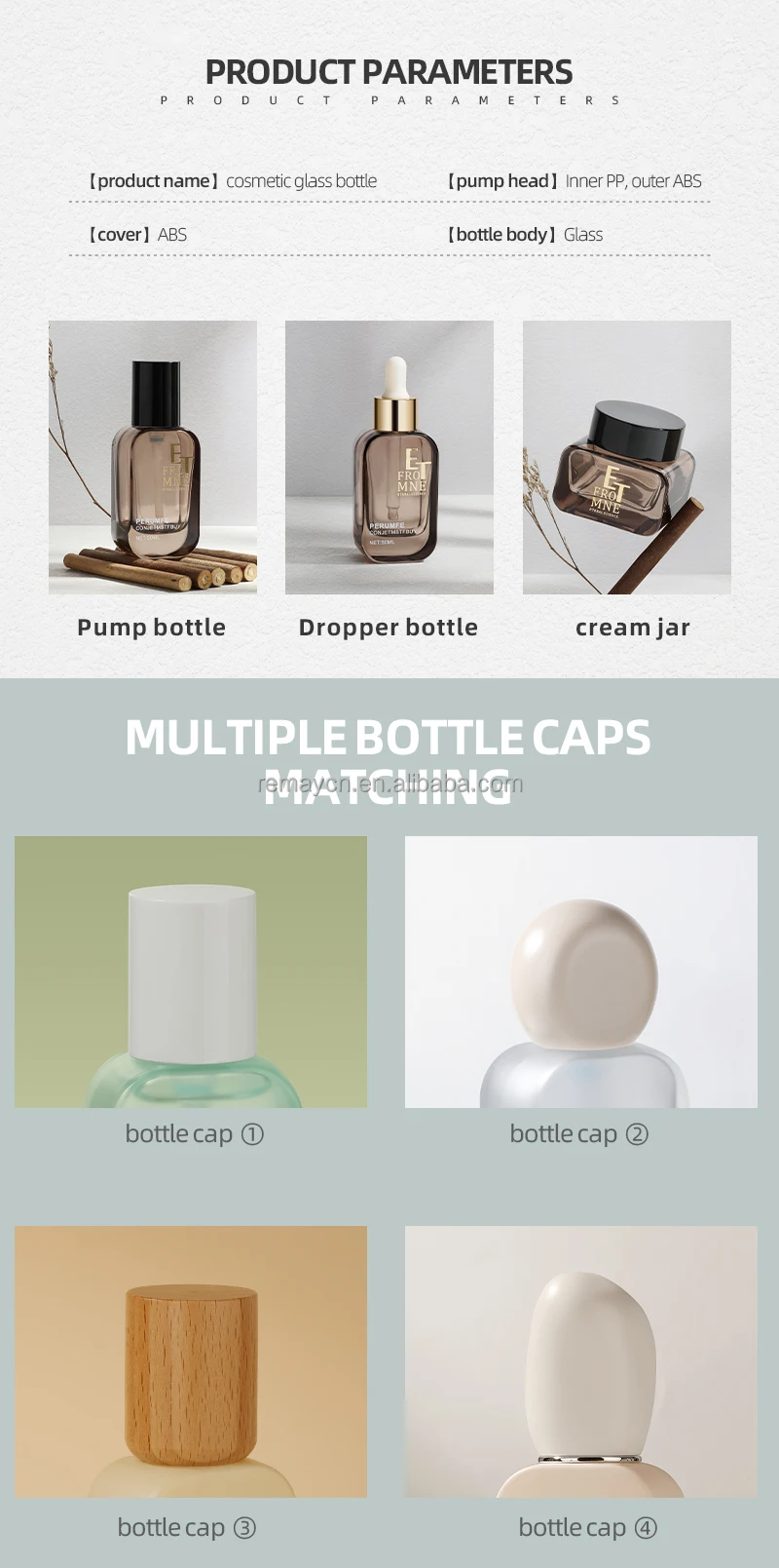 Shop Our in Stock Frosted Glass Cream Dispenser Containers