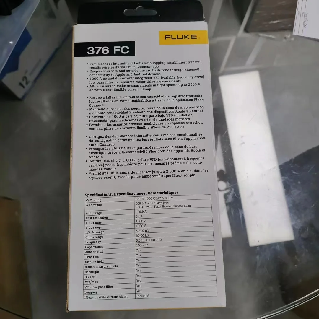 Fluke 376fc True Rms Ac Dc Clamp Meter With Iflex Brand New In Stock ...