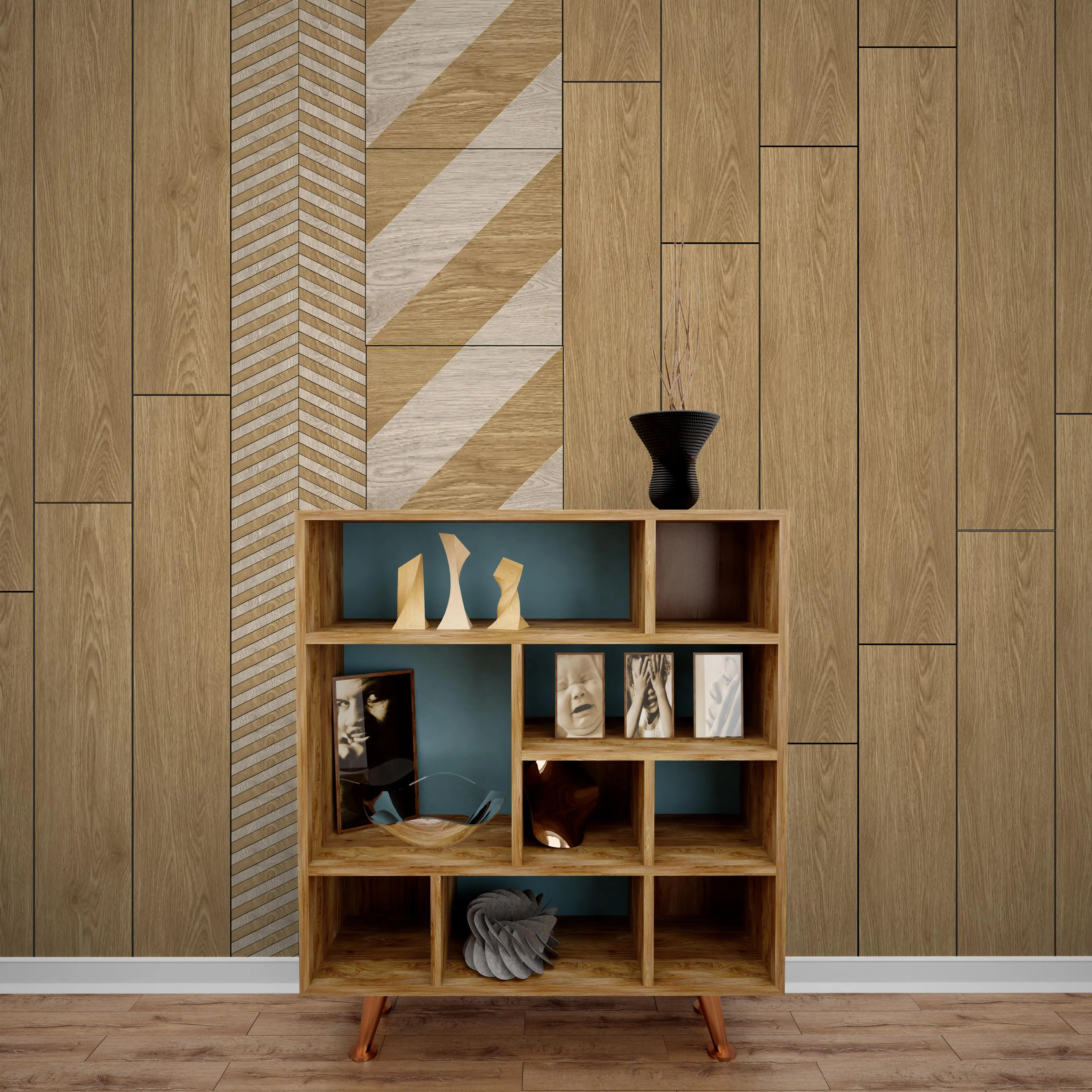 Luxury Wood Look Porcelain Tile 200x1200 With Matt Surface Living Room ...
