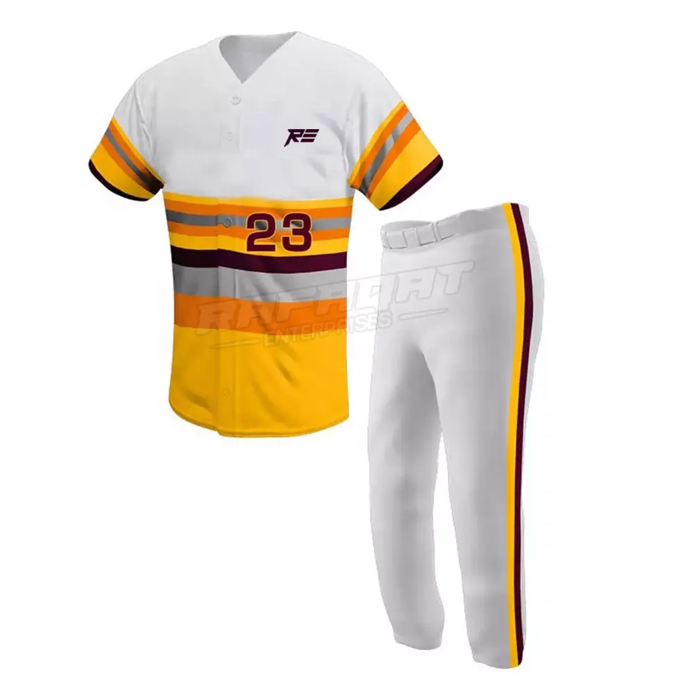 Customized Sublimation Men's Baseball Uniform Sport Wear Button Down ...
