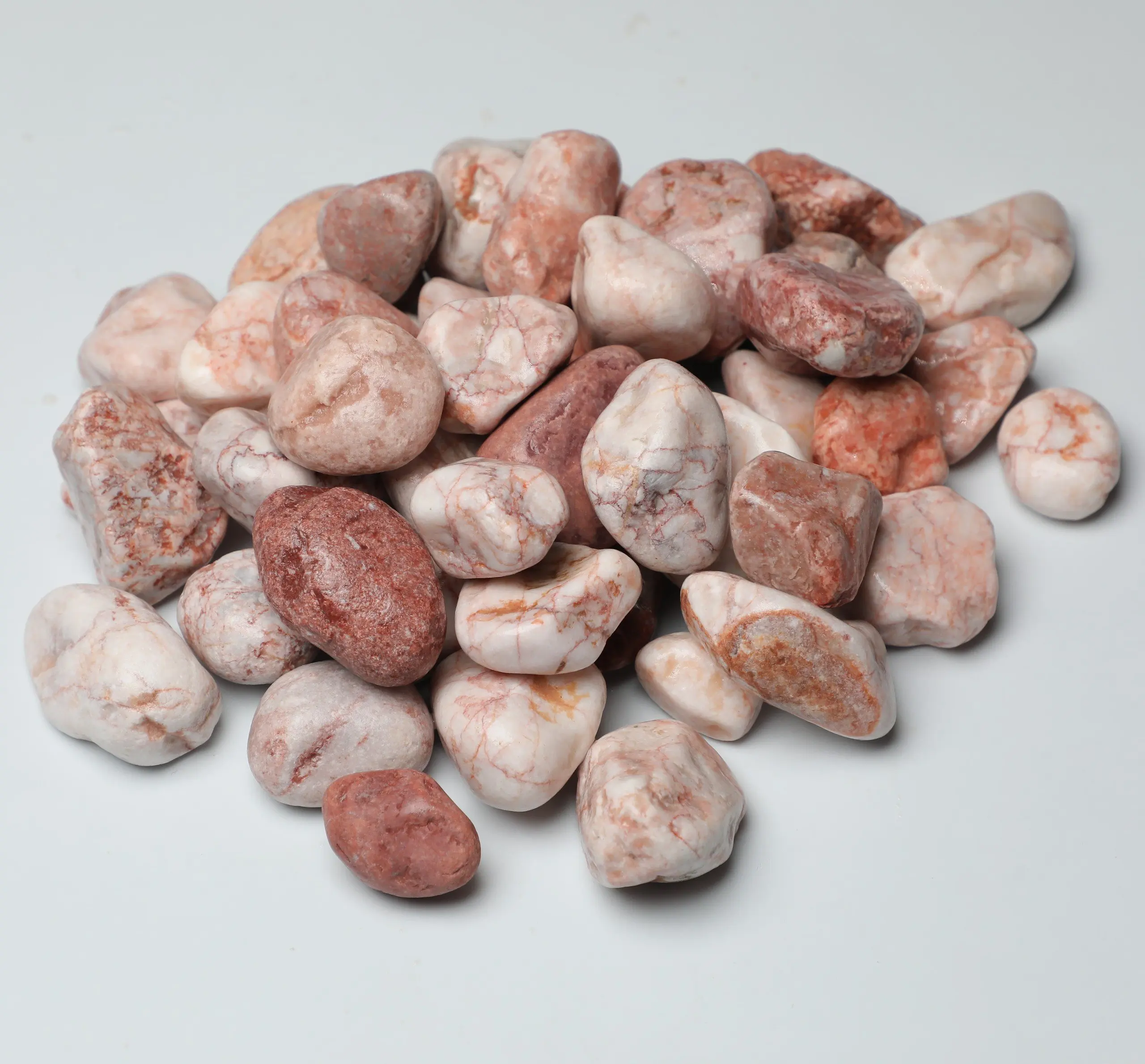 Tiny Tumbled Pink Natural Stone Cobble Pebble Vietnam Gravel Crushed ...