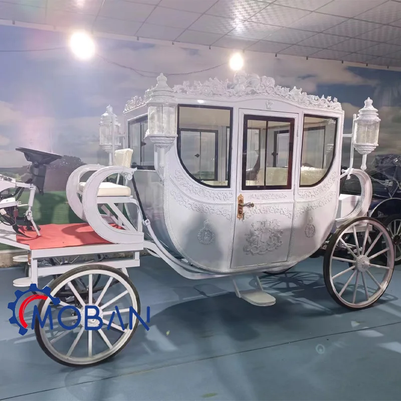 New Horse-drawn Hearse Special Hearse For Funeral White Side Window ...