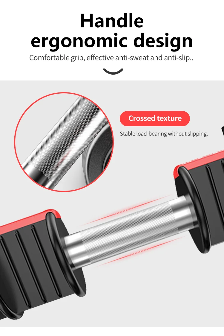Adjustable Dumbbell System Weight Set, 22lb/44lb/52lb/90lb/40kg ...