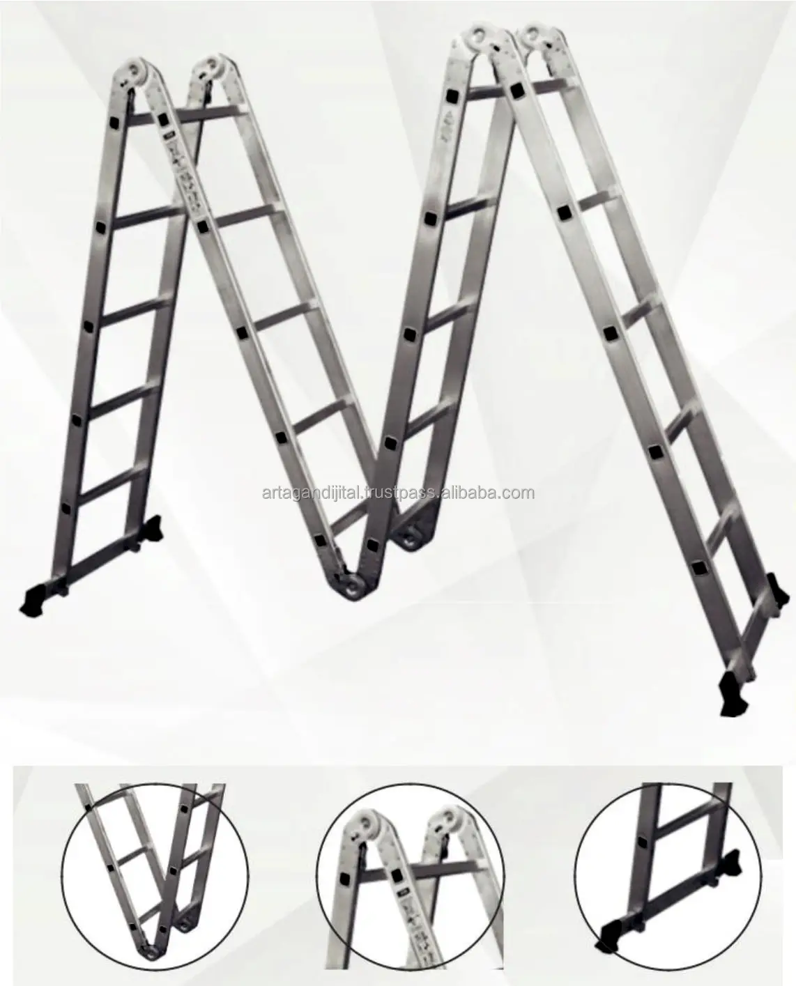 Aluminum Telescopic Folding Step Ladder - Buy Ladders Other Ladders ...