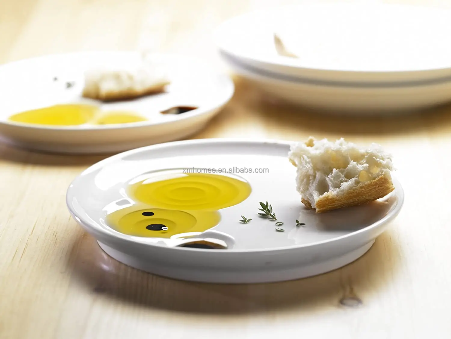 Splash Bread Dipping Sauce Appetizer Plates Olive Oil Balsamic Dipping ...