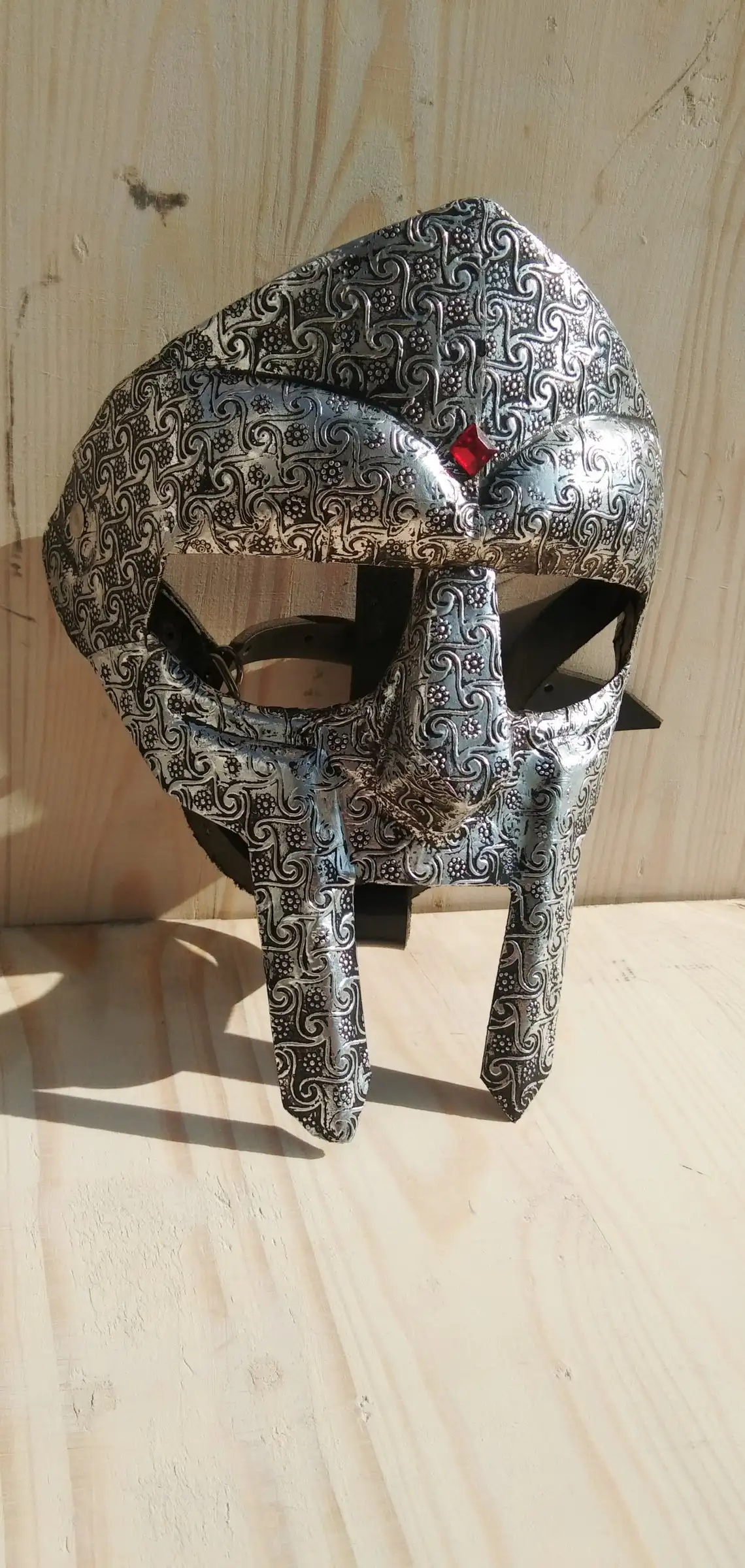 Medieval Mf Doom Gladiator Face Mask Silver Engrave Finish Brass Armour ...