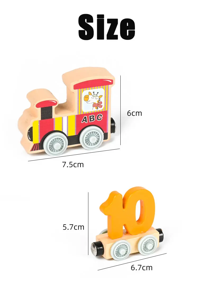 Wooden Magnetic Letter Train For Early Education Letter Train For ...