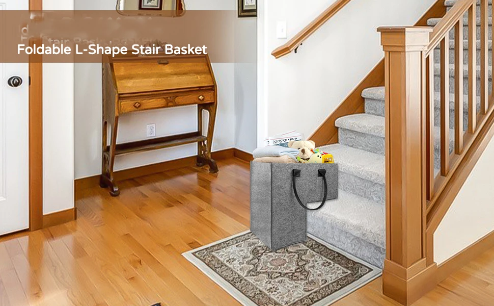 Cheap Portable Stair Storage Basket Staircase Organizer Foldable L ...