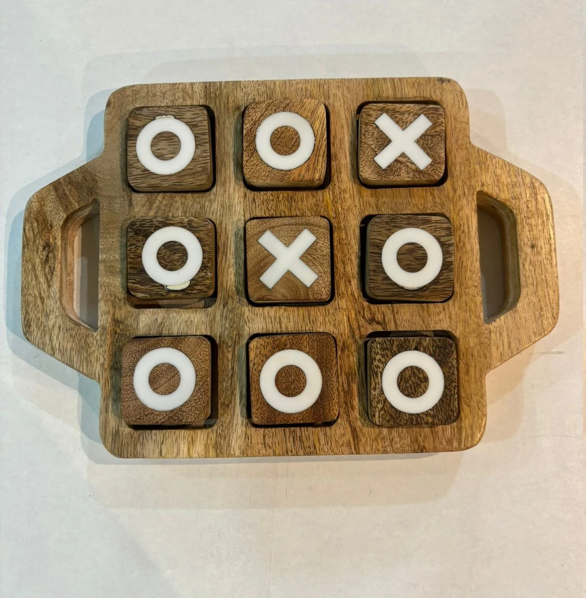 Resin and Wooden Tic Tac Toe Game Set With Vintage XO Pieces Tic Tac ...