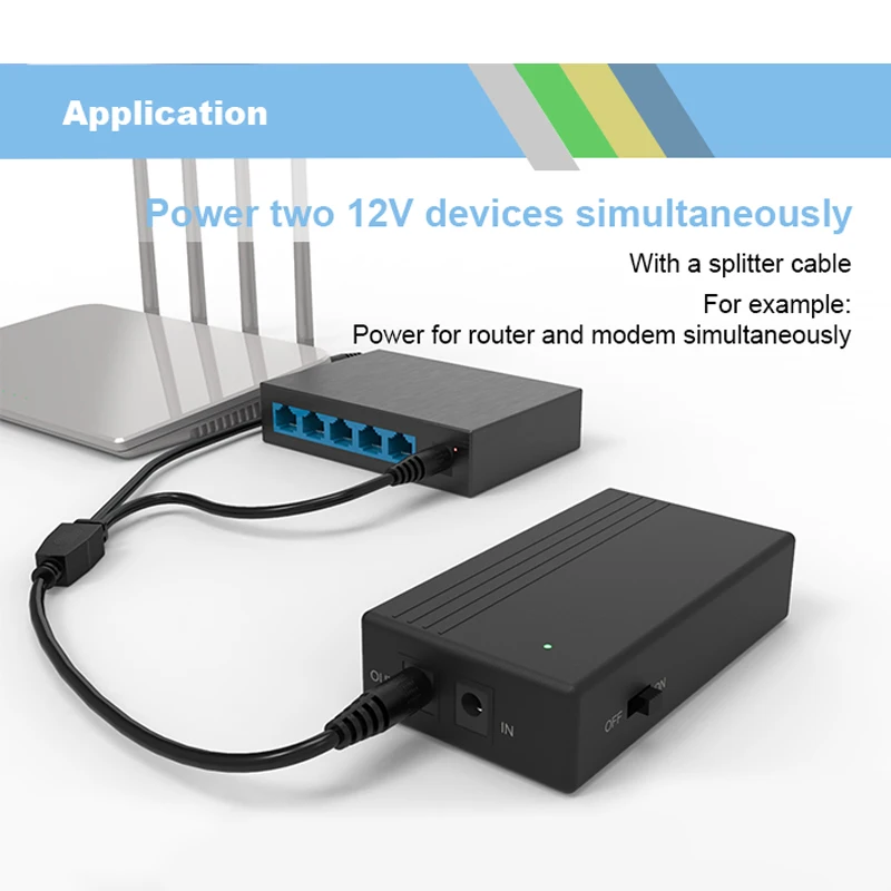 Mini UPS Battery Backup - Reliable Power for Router & Modem
