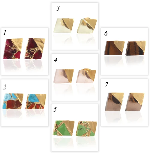 Classic Design Mohave Red Copper Turquoise Fashionable Stud Earrings ...