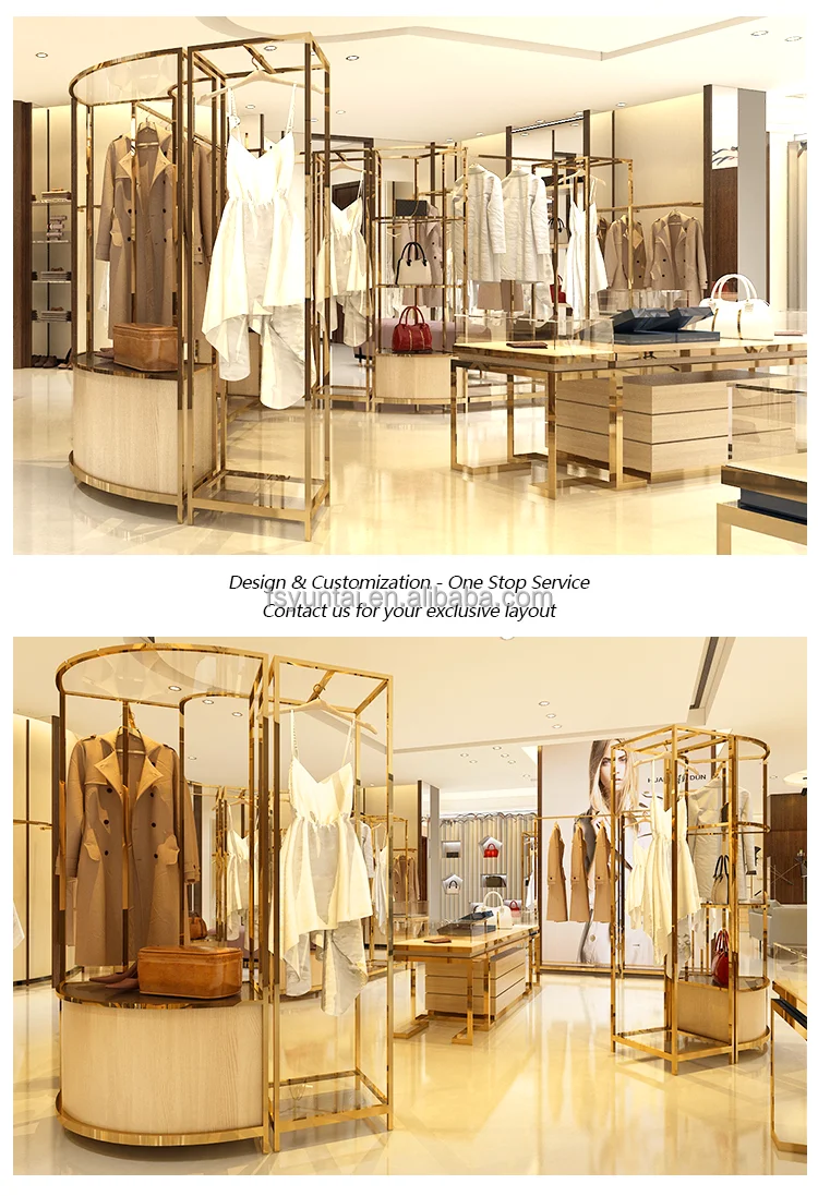 Custom Stainless Steel Cloth Display Stands for Women