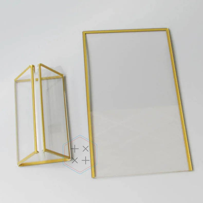 Gold Border Frame Acrylic Table Card Display Stand - Buy Double Sided ...