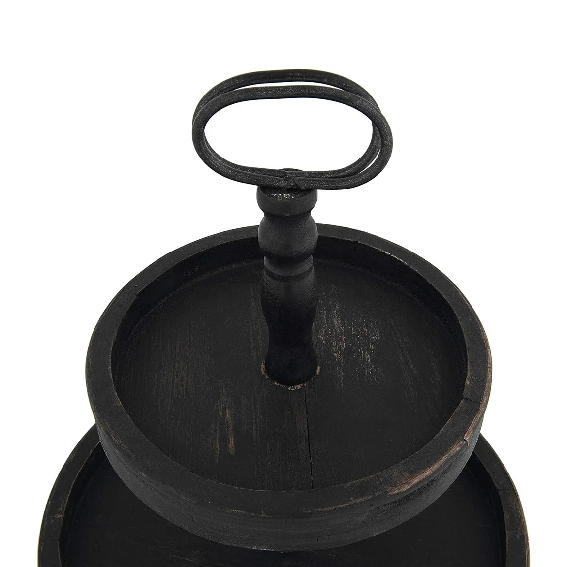 2 Tiered Rustic Serving Tray Wooden Farmhouse Decorative With Handle ...