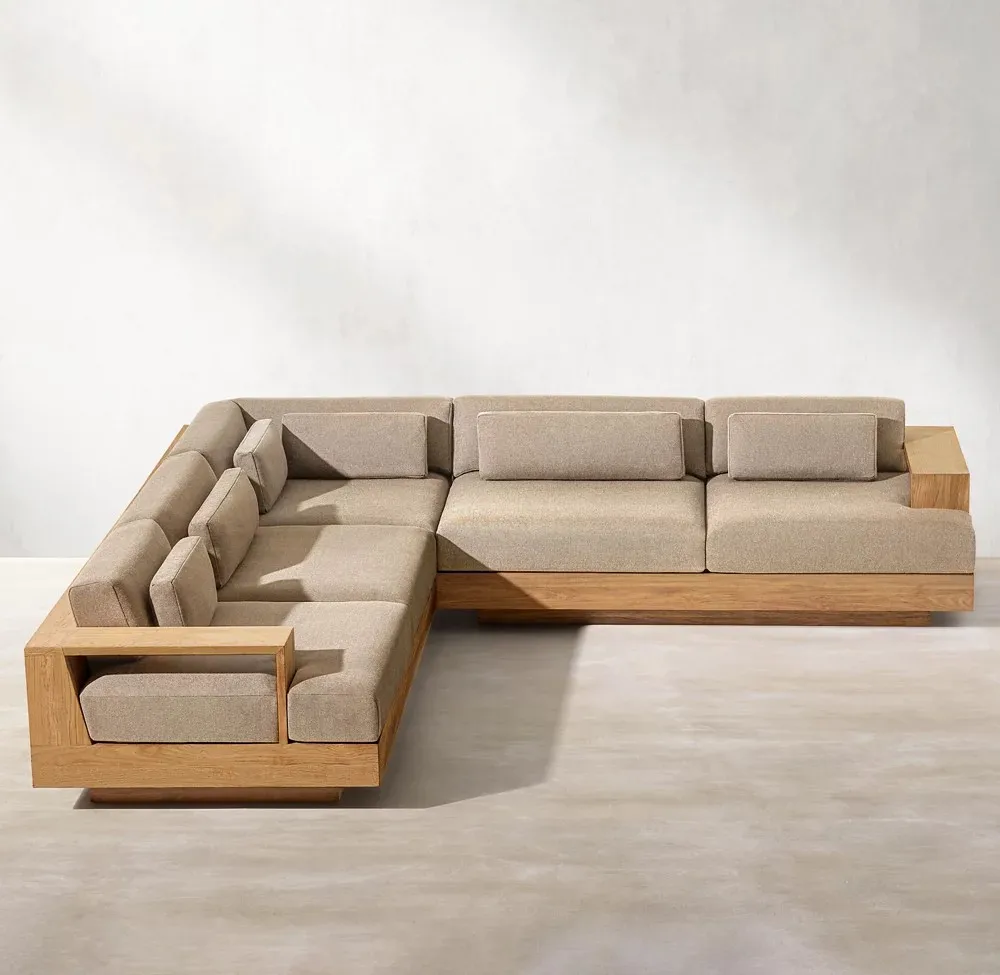 Luxury Outdoor Teak Sofa Set - Perfect for Gardens & Patios