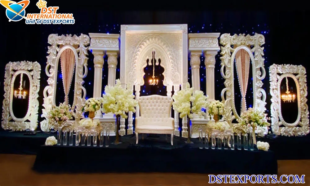 Royal Reception Stage Victorian Backdrop Frame Elegant Look White ...