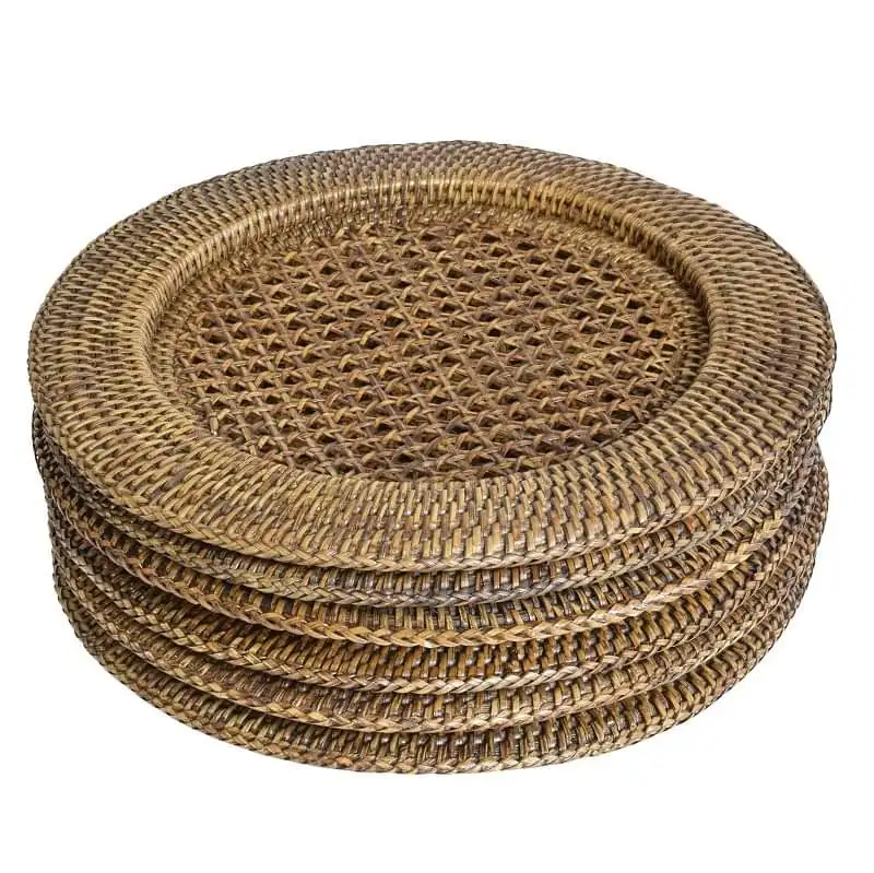 Wholesale Beautiful Boho Style Nature Rattan Woven Kitchenware
