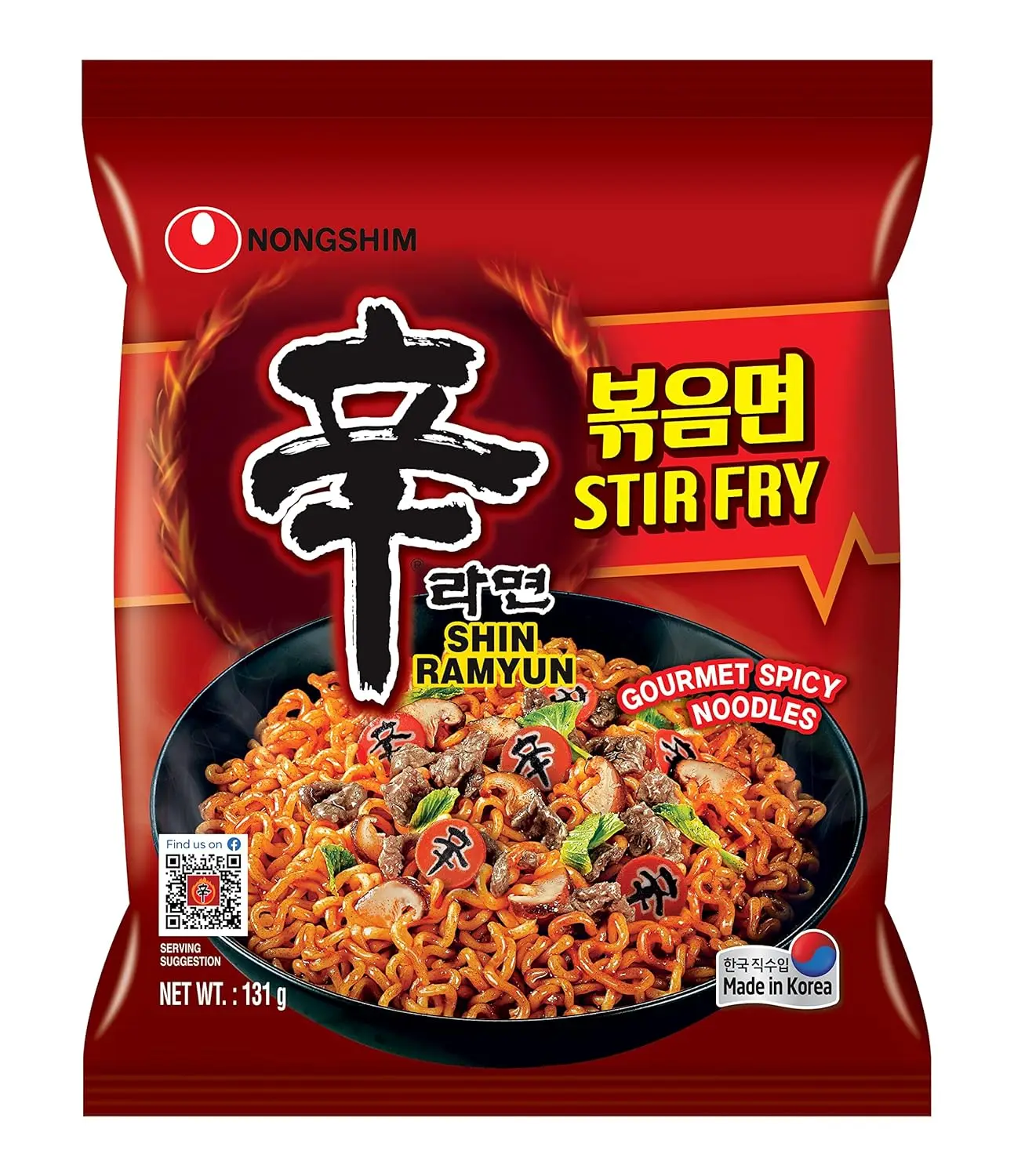 Nongshim Shin Ramyun Stir Fry (131 Gr)korean Ramen Instant Noodles ...