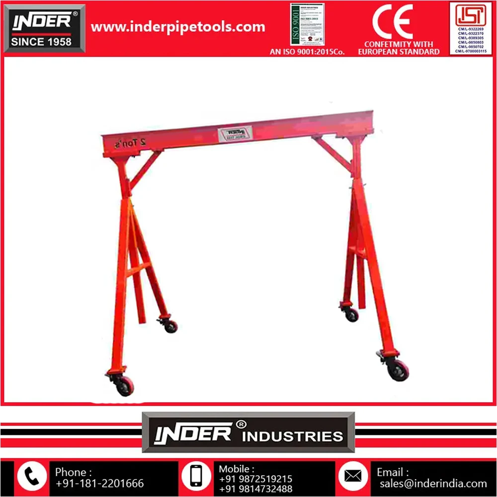 5 Ton 10 Ton Simple Structure Manual Small Gantry Crane Portable Hoist ...