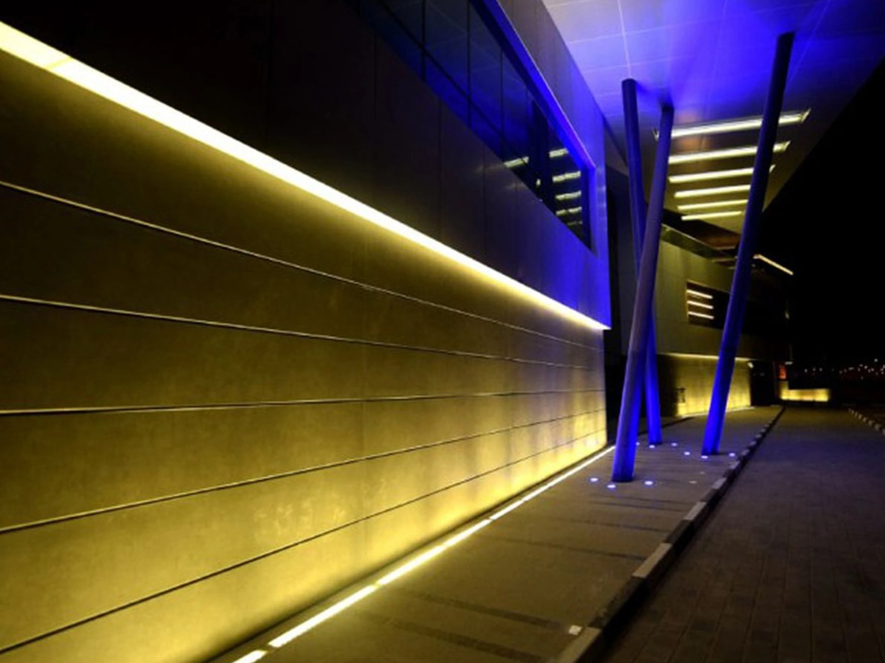 Color Changing Led Inground Lights Linear Recessed Wall Grazer Ip67 Waterproof Linear Buried ...