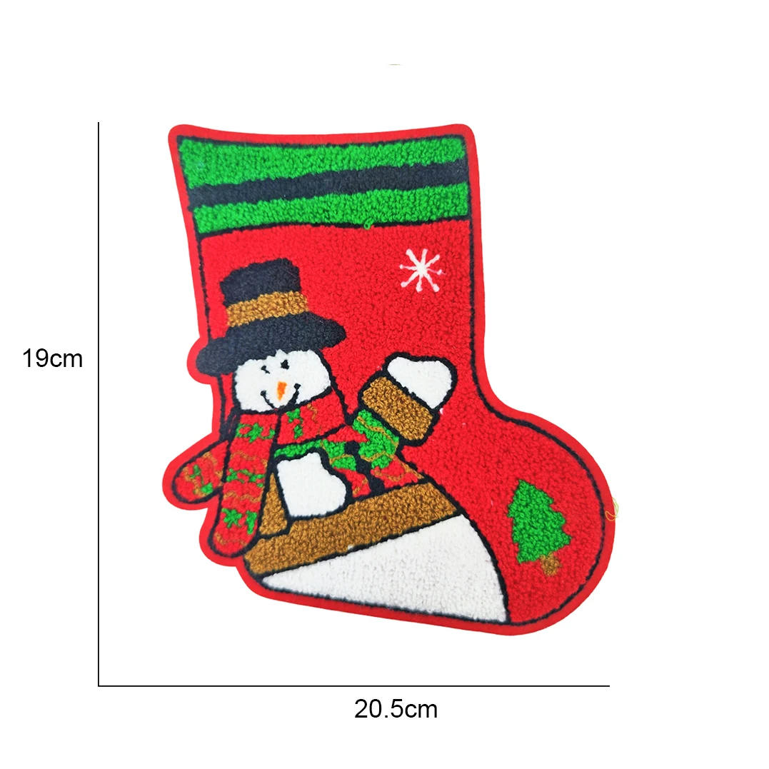 3D Sew-On Chenille Embroidery Patches for Tote Bags and Hats-Christmas ...