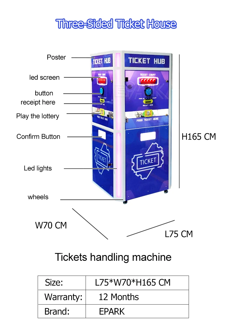 Factory Price High Performance Ticket Eater and Ticket Cutter Counter ...