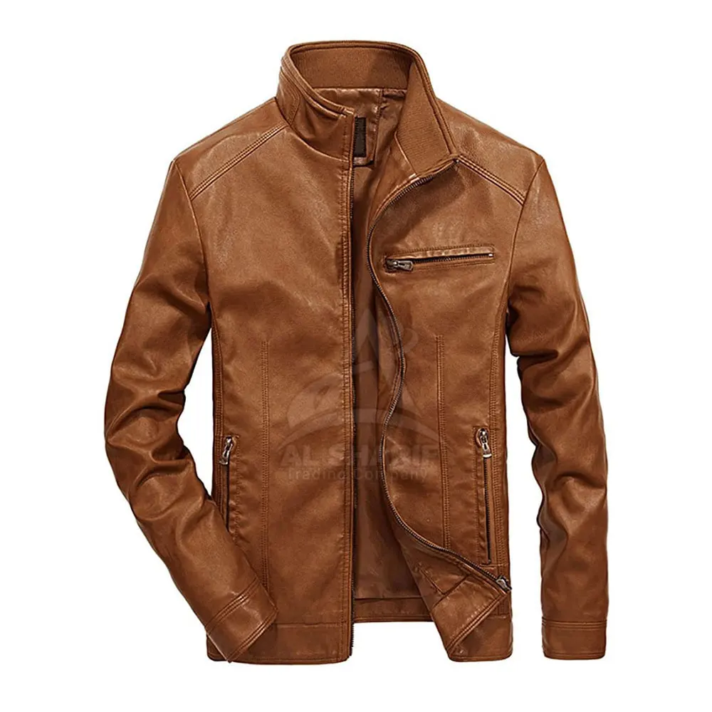 New Design Fashionable Pu Fabric Men Leather Jackets Winter Style ...