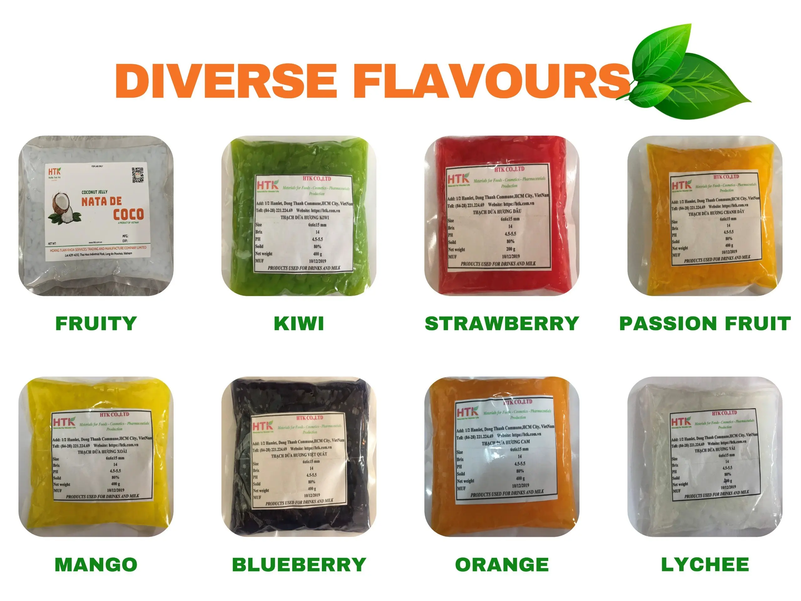 Raw Nata De Coco Coconut Jelly Gel In Mango Syrup Origin In Vietnam ...