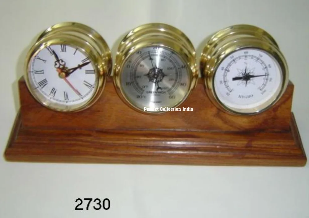 Solid Brass Maritime World Time Clock On Brass Stand Hanging Desk/7 ...