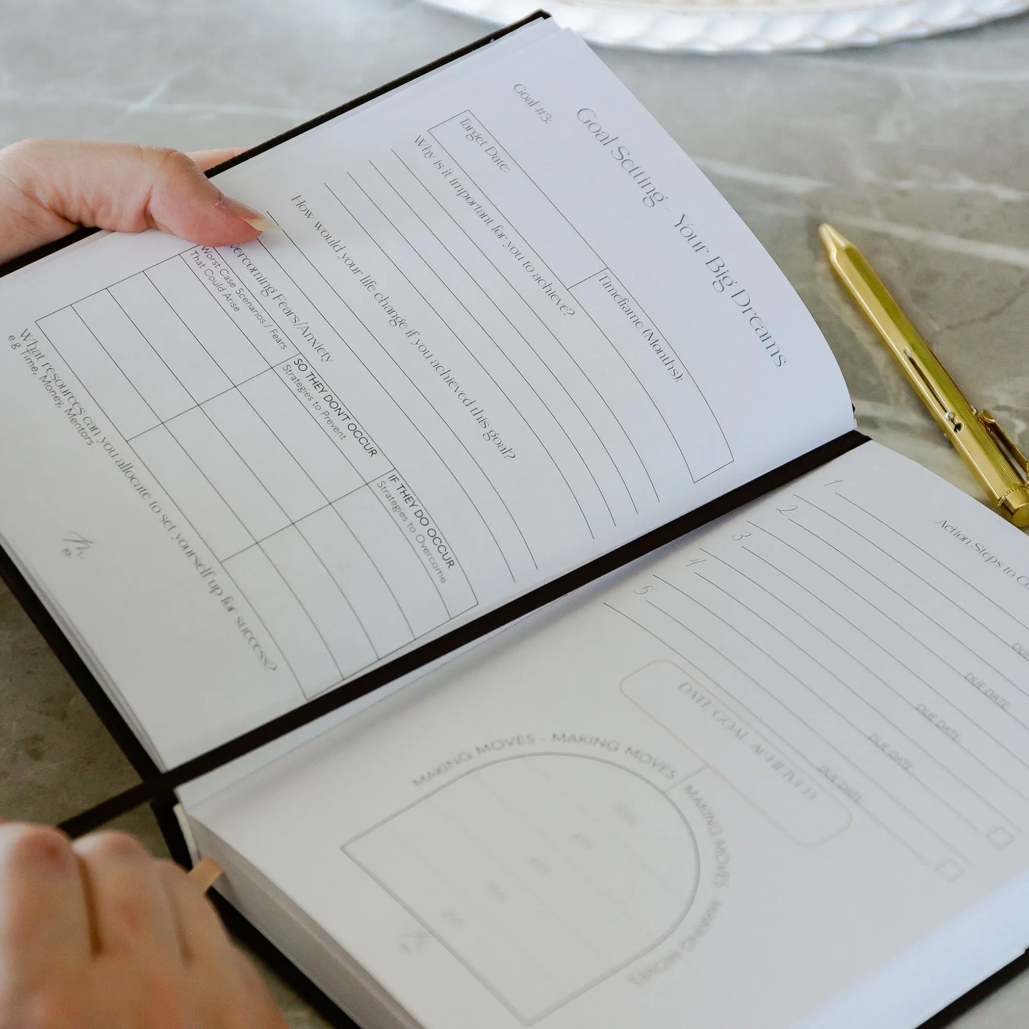 Labon Luxury Gold Foil Agenda 2024 Diary Year Hardcover Schedule ...