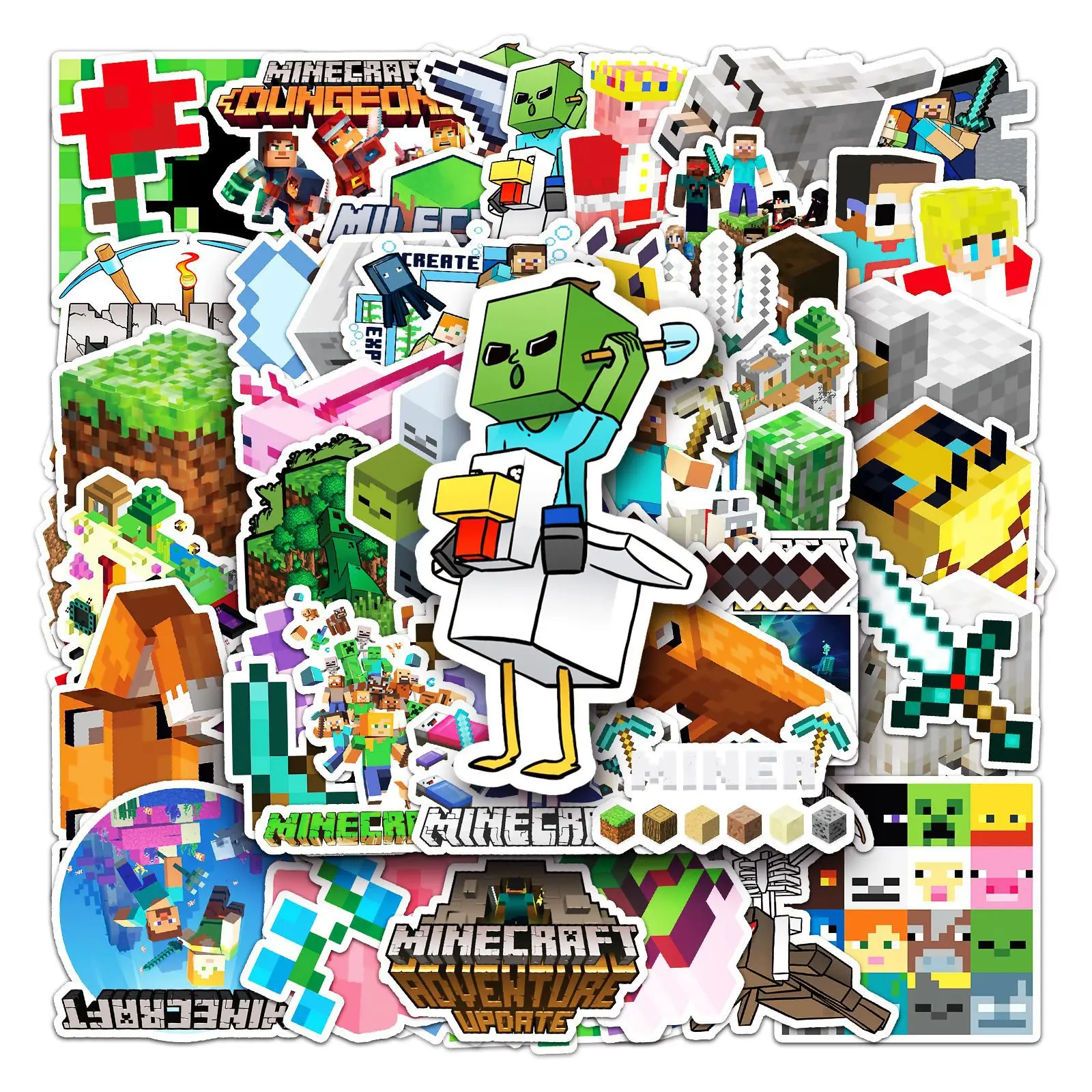 50Pcs My World Graffiti Stickers Cartoon Game Waterproof Sticker for ...