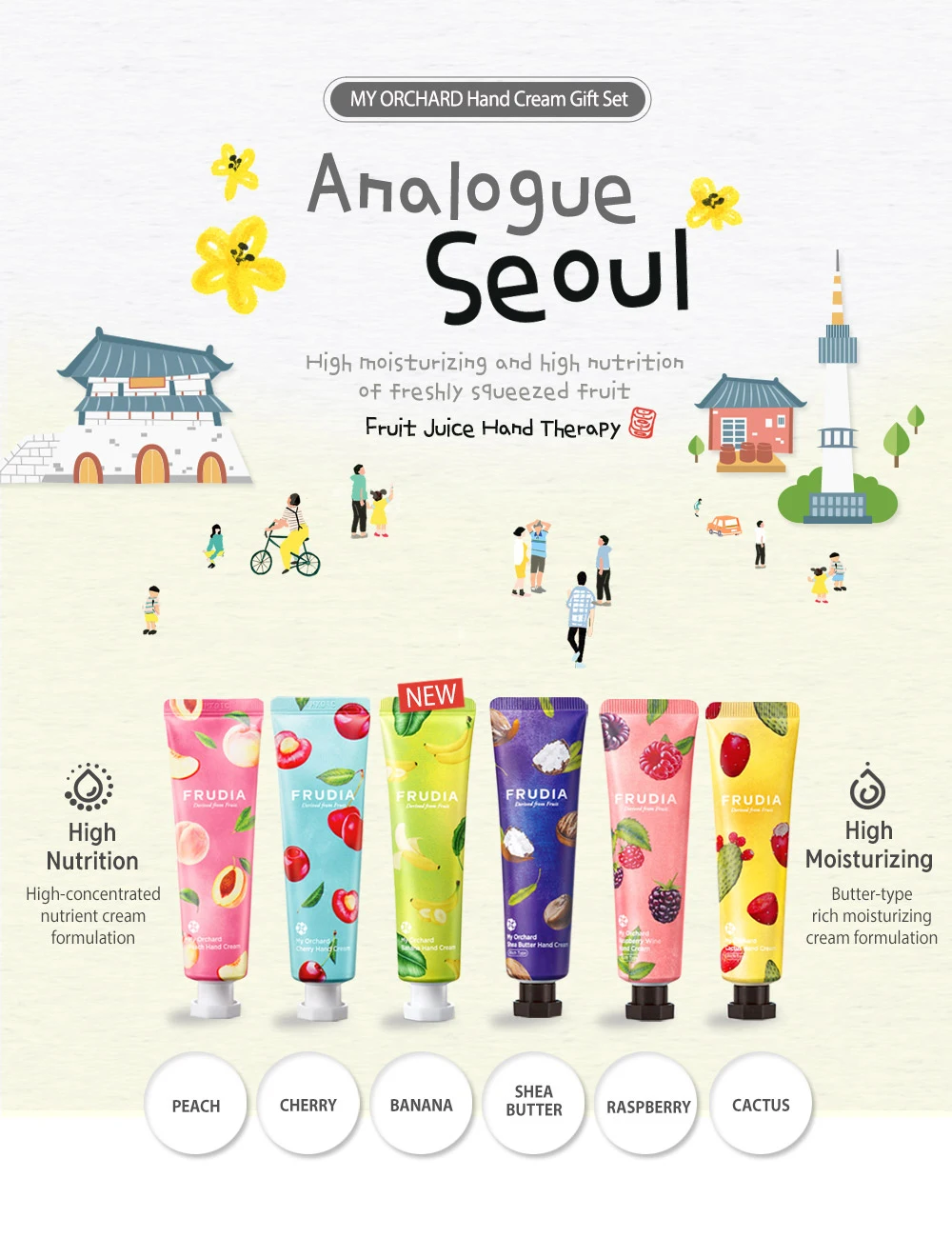 Seoul Hand Cream Gift Set Fruit Juicy Therapy High Nutrition ...