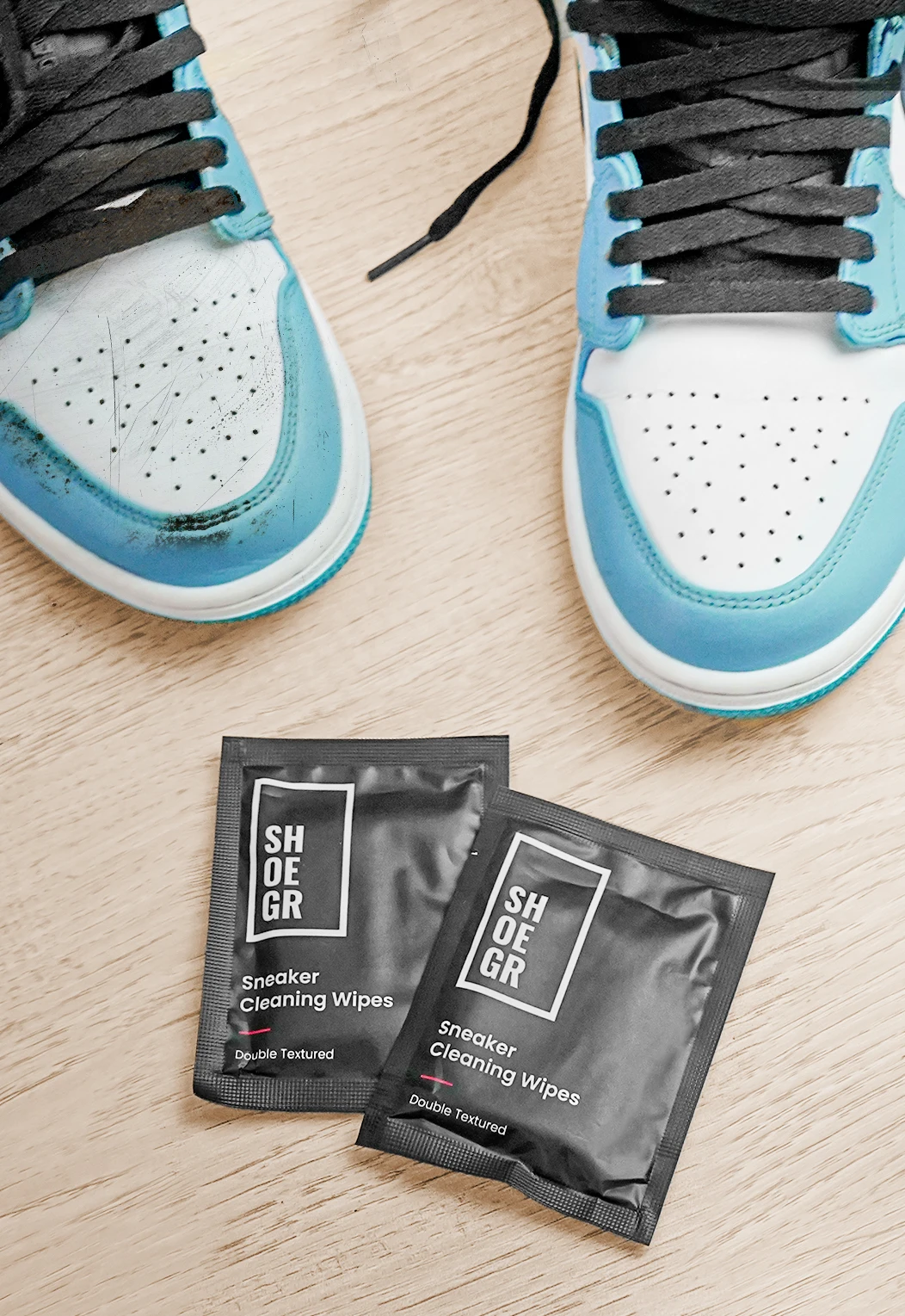 U2u107-shoegr-sneaker Cleaning Wipes Pack Of 30 Conveniently Size Dual ...