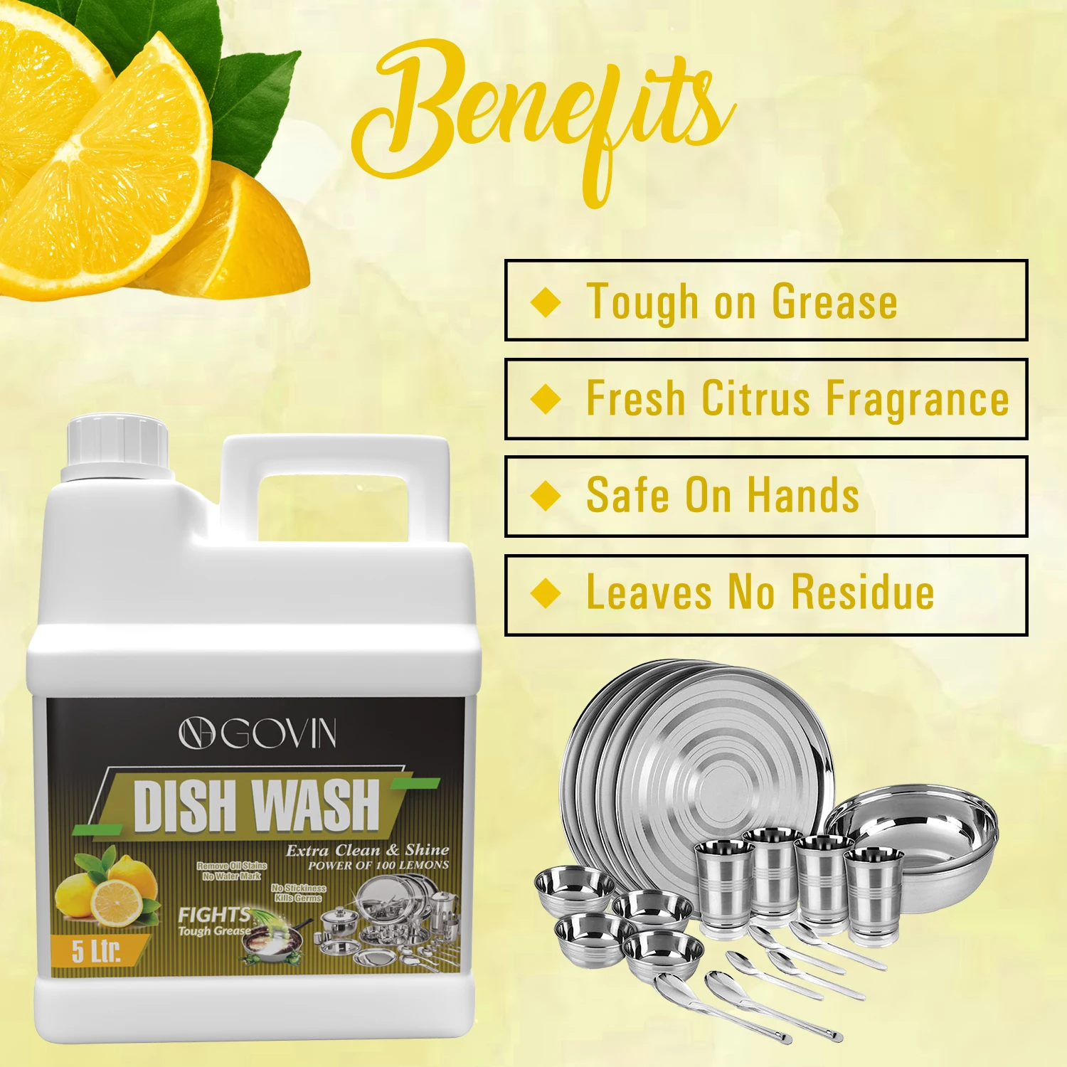 Effective Cleaning Lemon Dishwashing Liquid Soap Good For Fast Cleaning ...