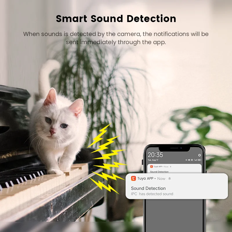 4MP Tuya Smart WIFI Baby Monitor - 360° Panorama Camera