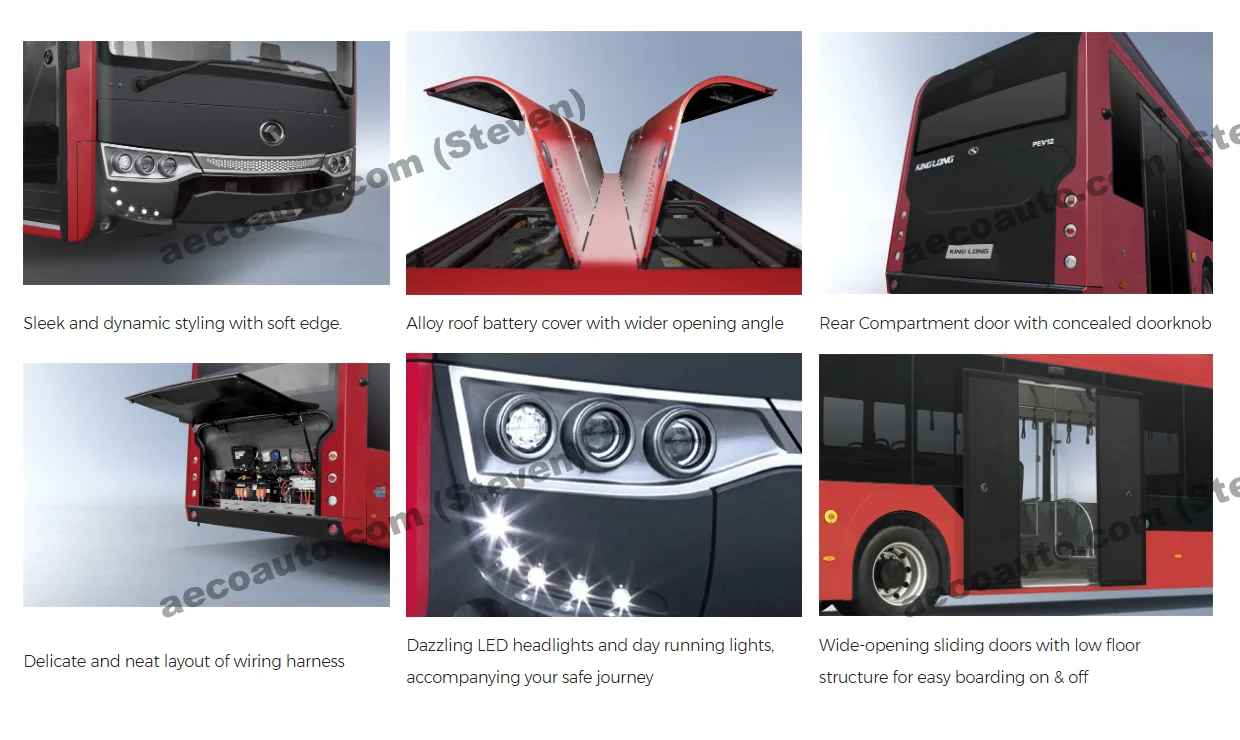Kinglong 12m Pure Electric City Bus Estar Pev12 - Buy Electric Bus,City ...