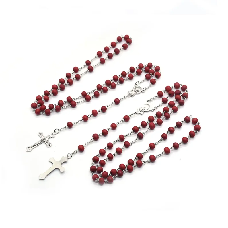 Classic Scented Wooden Rosary Necklace Catholic Religious Gift Prayer ...