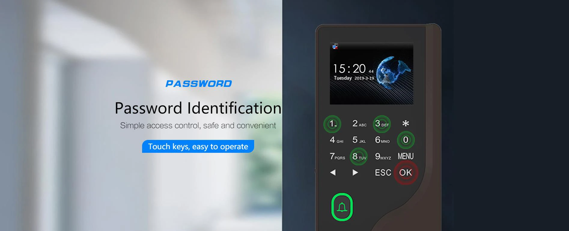 2.4-inch Color Display Biometric Access Control Security System ...