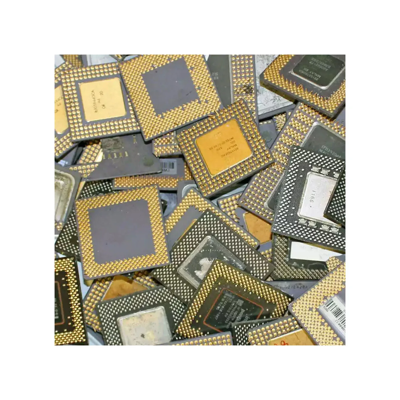 Ceramic Cpu Scrap With Gold Pins/ / Processors Scrap/intel Processors ...